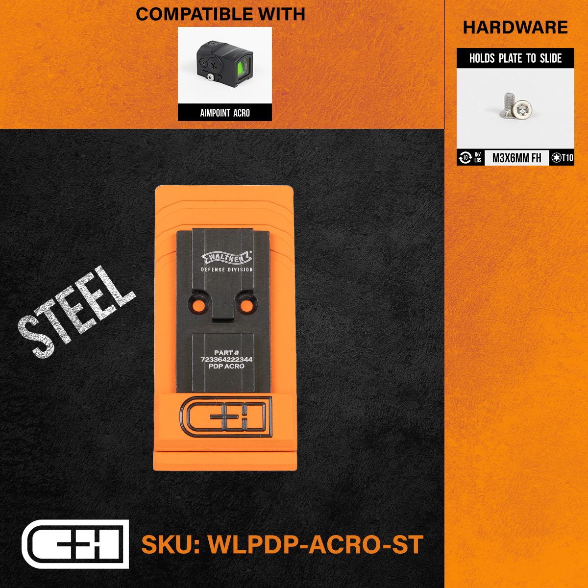 Walther DEFENSE PDP 1.0 to Aimpoint ACRO (STEEL) - C&H Precision Weapons